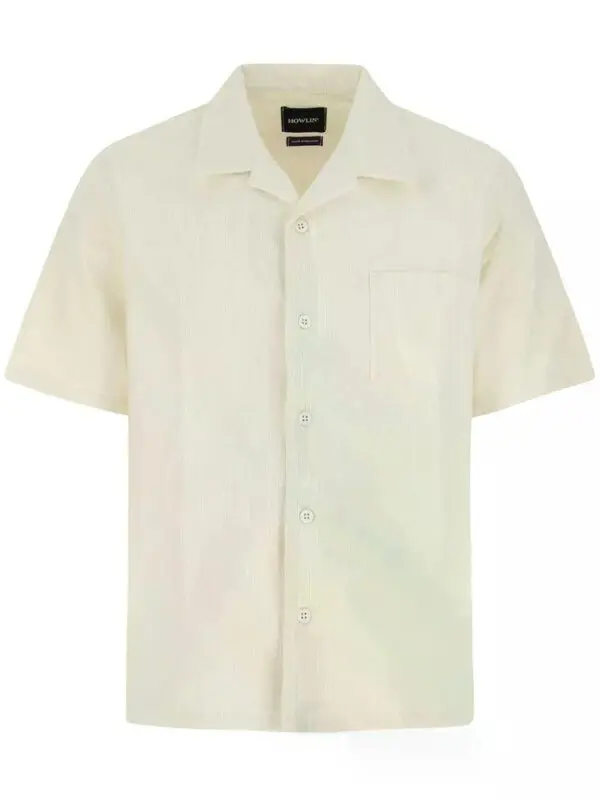 Howlin' Short-sleeve Corduroy Cotton Shirt - Neutrals