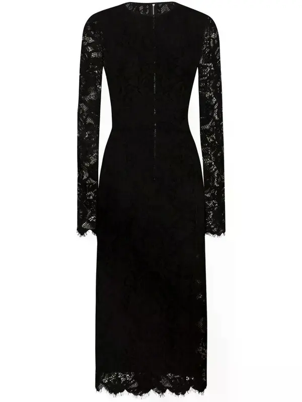 Dolce & Gabbana Floral-lace Midi Dress