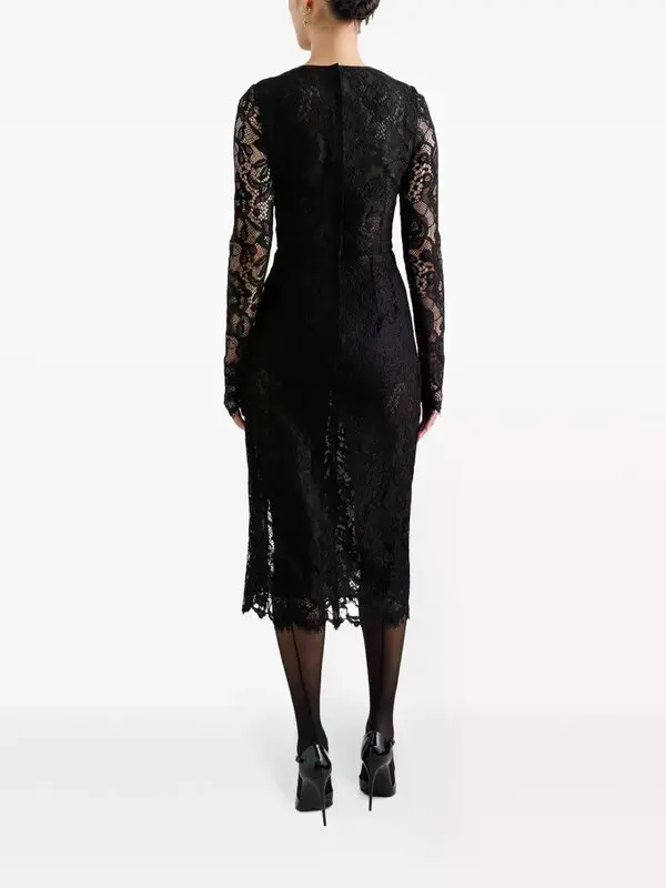 Dolce & Gabbana Floral-lace Midi Dress