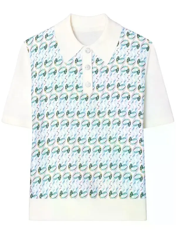 Tory Burch T Monogram Polo Top