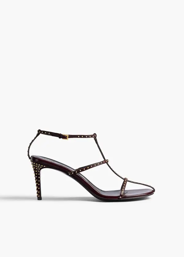 Khaite Cage Sandal - Bordeaux