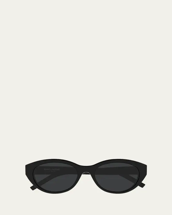Saint Laurent Recycled Acetate Round Sunglasses - Black