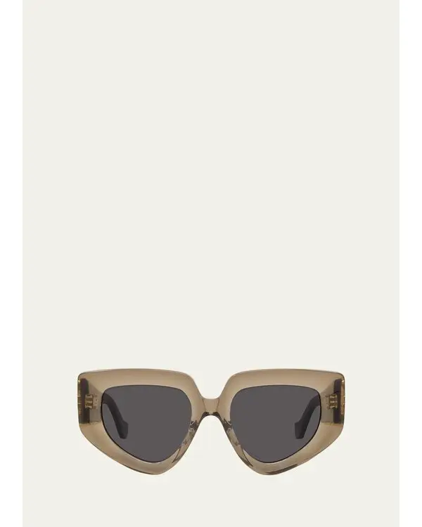 Loewe Anagram Lw40154u Sunglasses - Sand/smoke