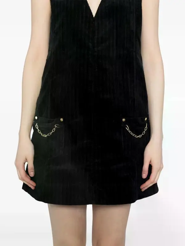 GANNI Corduroy Mini Dress - Black