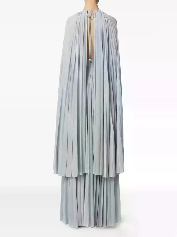Elisabetta Franchi Cape-design Lurex Gown