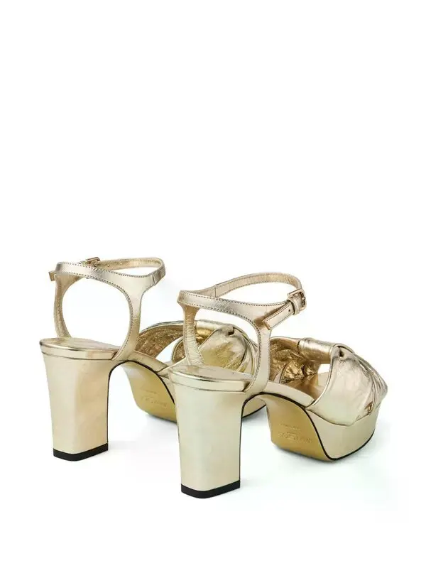 JIMMY CHOO 80mm Heloise Sandals - Gold