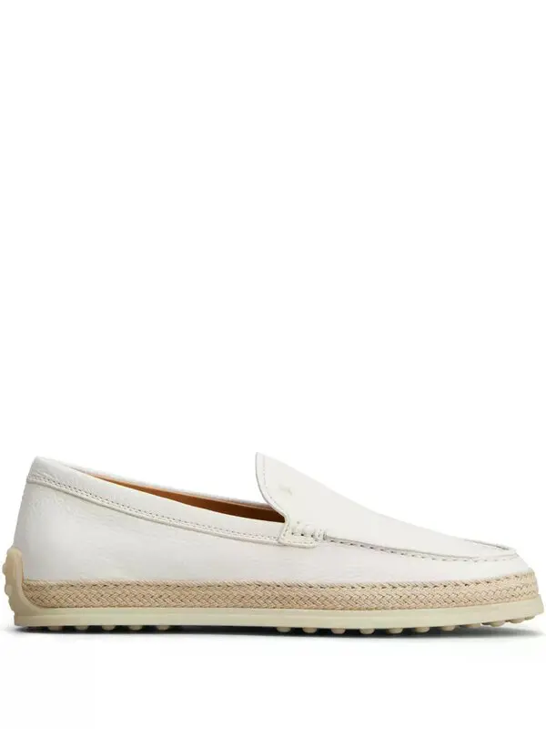 TOD'S Leather Loafers - White