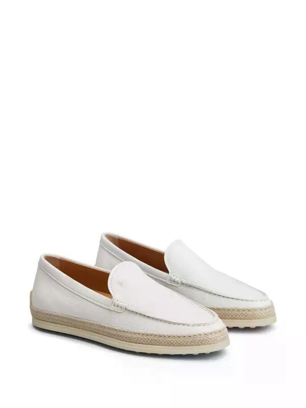 TOD'S Leather Loafers - White