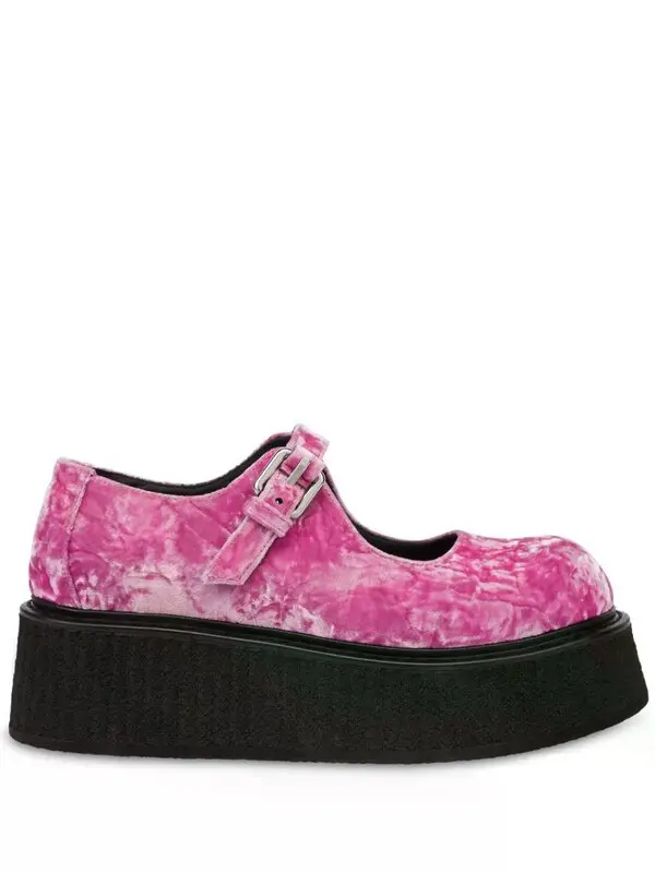 Moschino Velvet Loafers - Pink