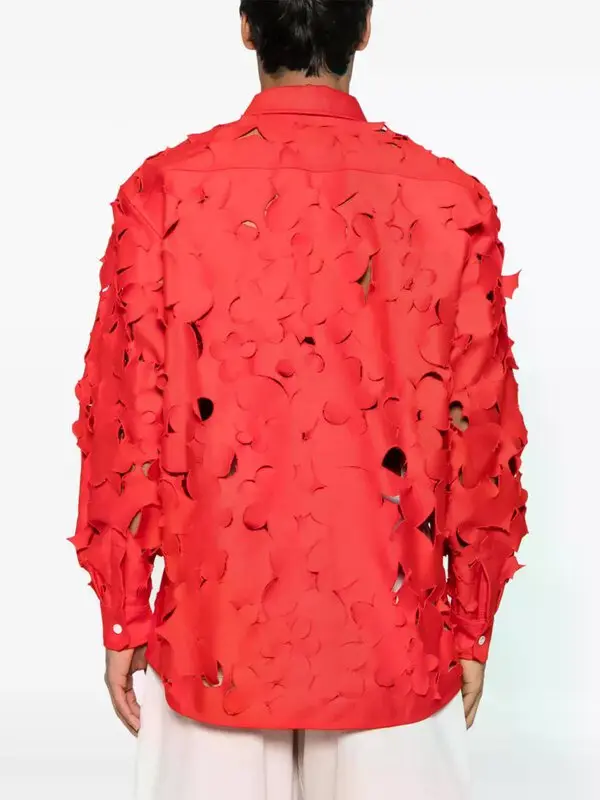 Marni Cut-out Detail Cotton Shirt