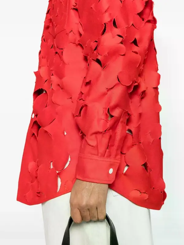 Marni Cut-out Detail Cotton Shirt