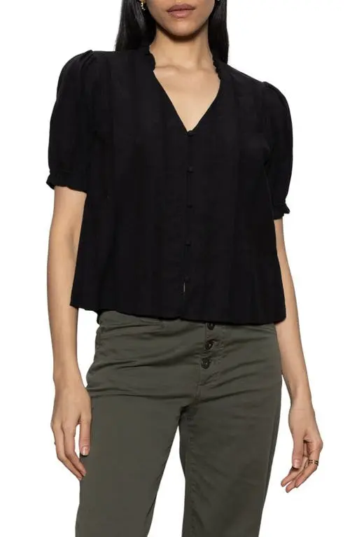 Sanctuary Cotton Button-up Top