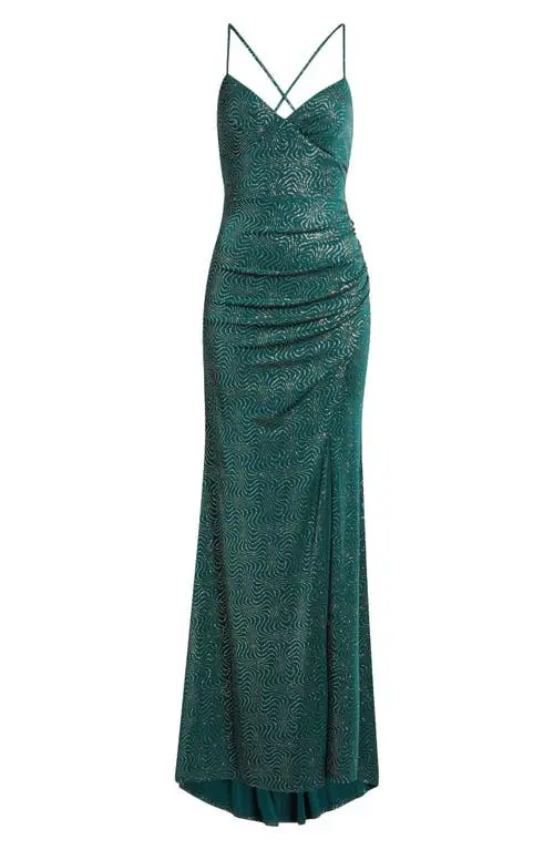 City Studio Glitter Swirl Strappy Dress In Hunter Gold - 60% Off |  Editorialist