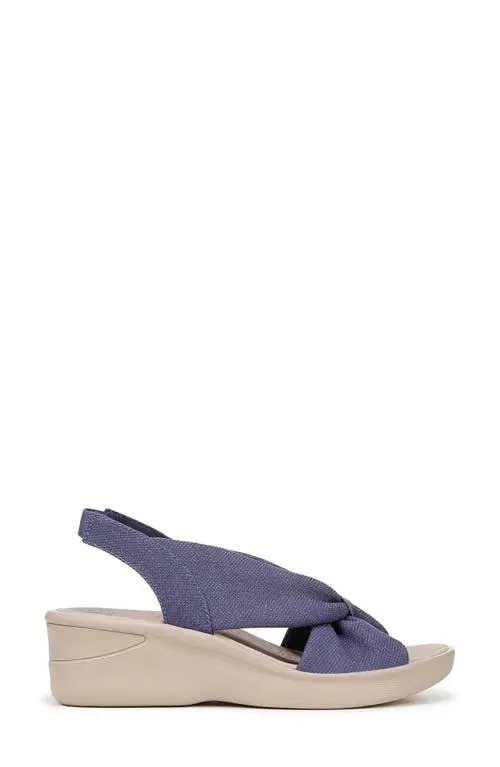 BZEES Serenade Slingback Wedge Sandal - Blue
