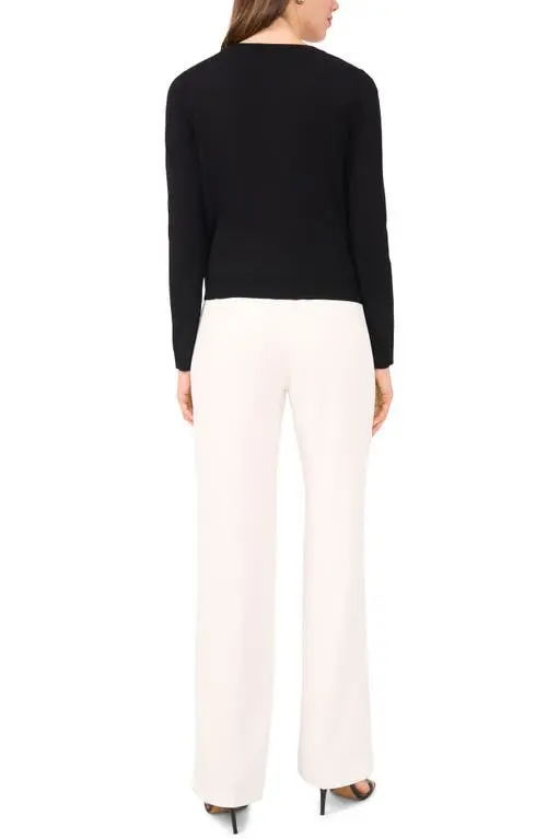 Halogen V-neck Cardigan - Rich Black