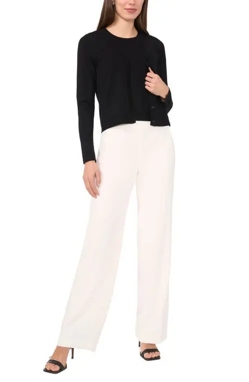 Halogen V-neck Cardigan - Rich Black