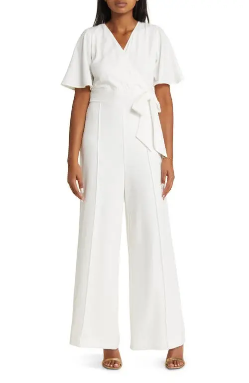 KIYONNA Karina Crepe Jumpsuit - Ivory