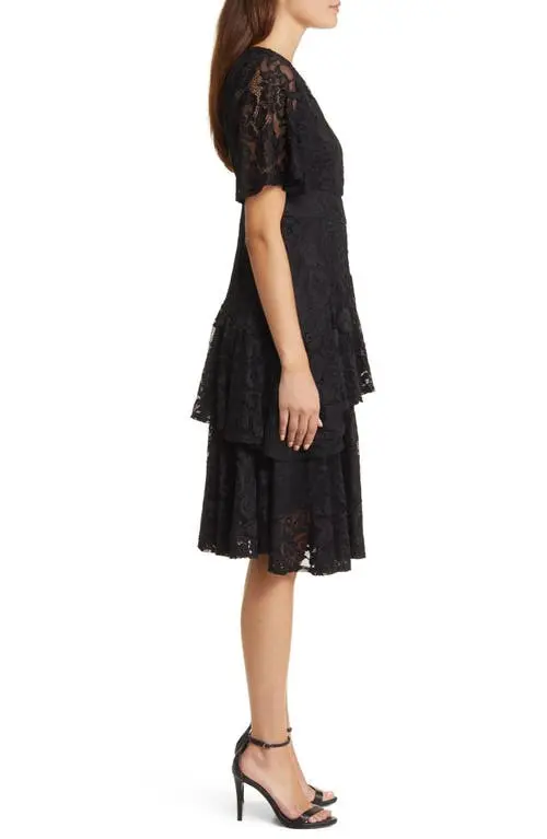 KIYONNA Lace Affair Cocktail Dress - Onyx