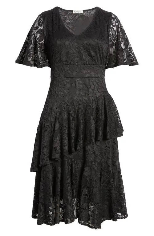 KIYONNA Lace Affair Cocktail Dress - Onyx