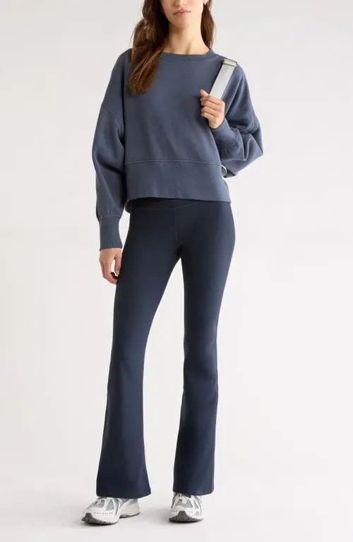 Zella Relaxed Fit Fleece Sweatshirt - Navy Armada