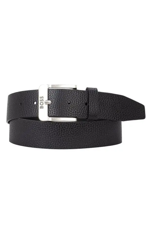 BOSS Jemio Pebbled Leather Belt - Blk