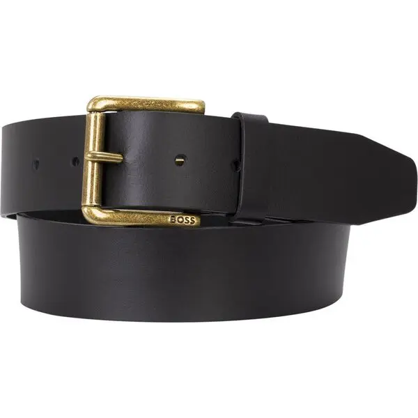 BOSS Joris Leather Belt - Black