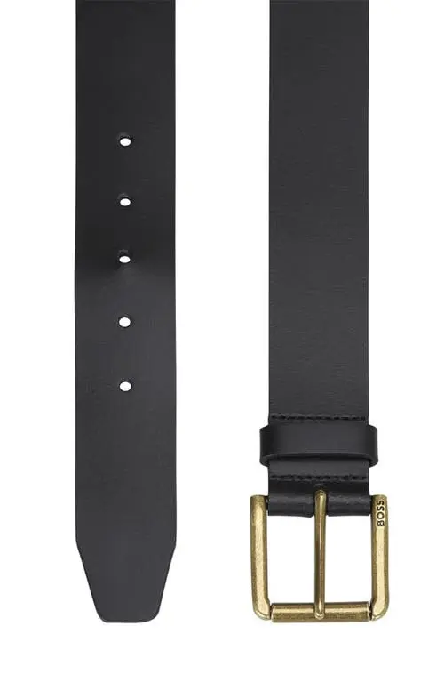 BOSS Joris Leather Belt - Black