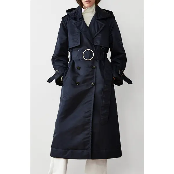 Caalo Down Filled Satin Trench