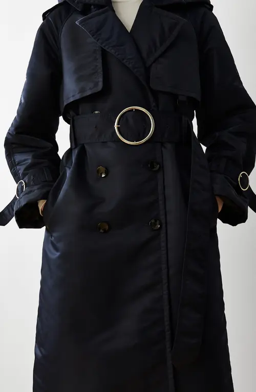 Caalo Down Filled Satin Trench