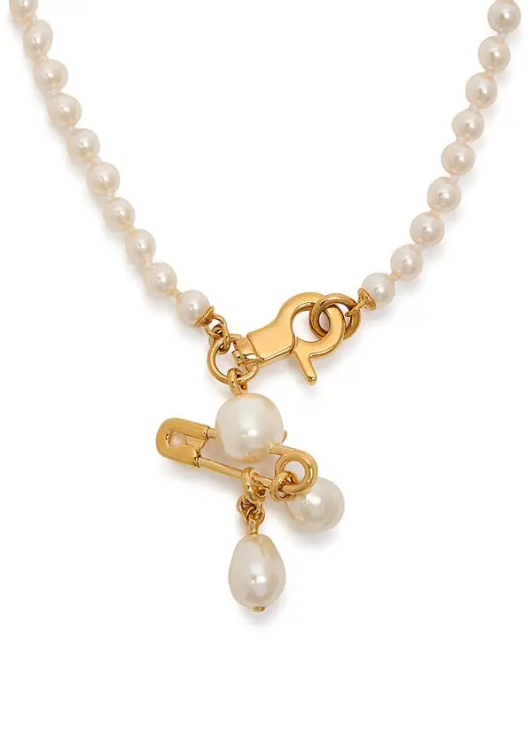 VIVIENNE WESTWOOD Claude Small Faux Pearl Necklace - Gold