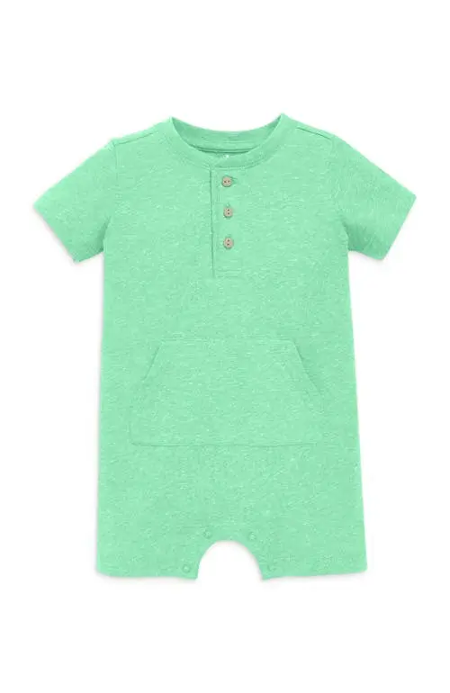 PRIMARY Heathered Henley Shortie - Clover