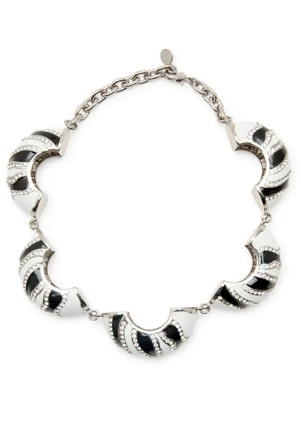 Jacquemus Le Collier Zebra Enamelled Necklace