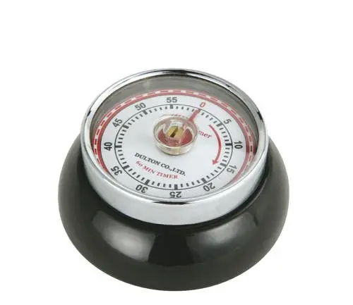 ZASSENHAUS Magnetic Retro 60 Minute Kitchen Timer - Black