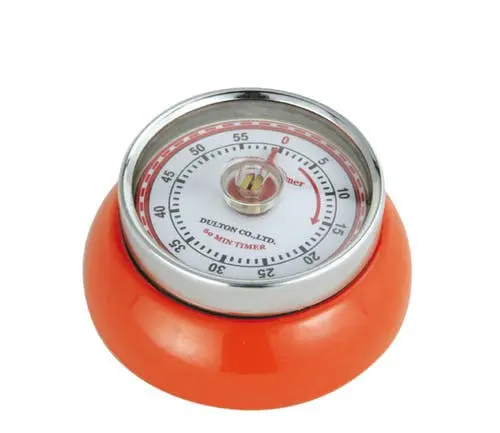 ZASSENHAUS Magnetic Retro 60 Minute Kitchen Timer - Orange