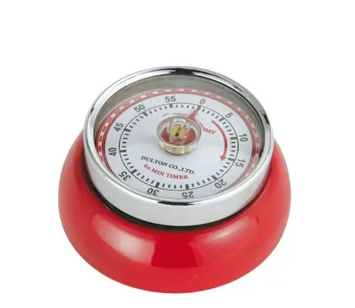 ZASSENHAUS Magnetic Retro 60 Minute Kitchen Timer - Red
