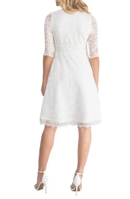 KIYONNA Bella Lace A-line Dress - Ivory