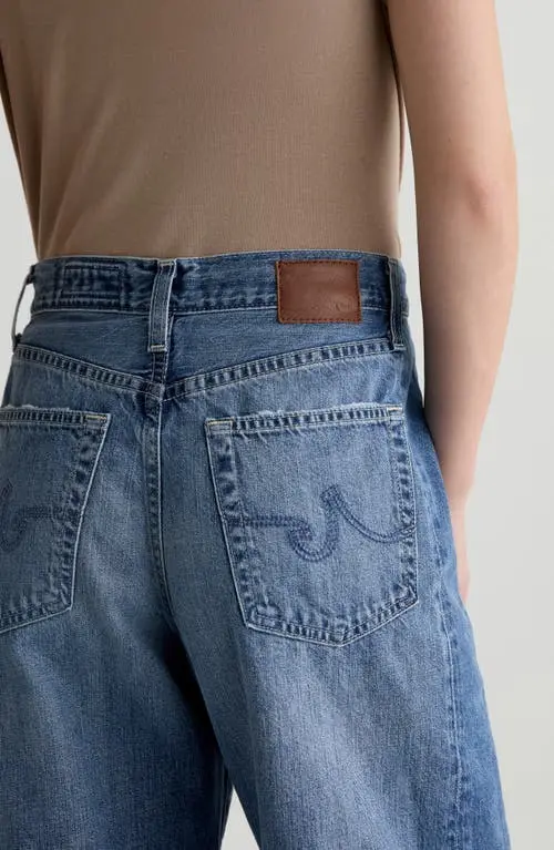 Ag Hattie High-rise Barrel Leg Jeans - Yellowstone