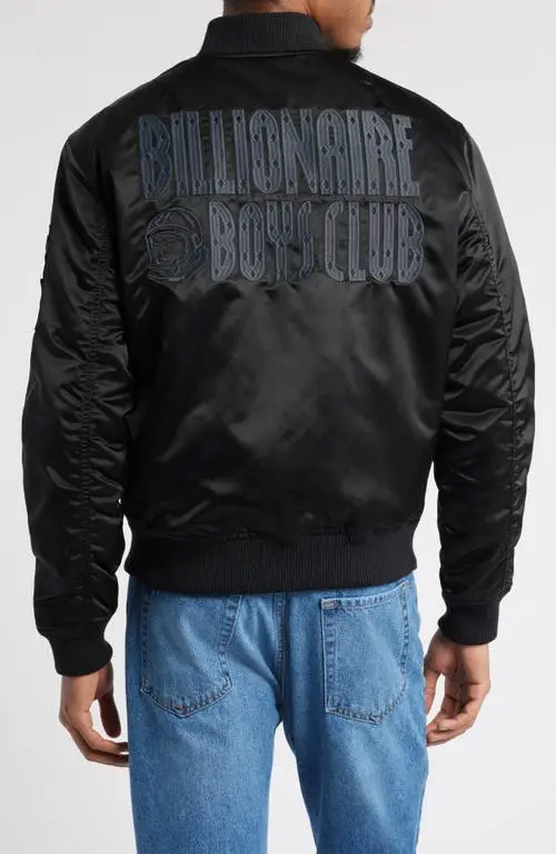 BILLIONAIRE BOYS CLUB Mercury Satin Bomber Jacket