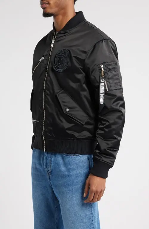 BILLIONAIRE BOYS CLUB Mercury Satin Bomber Jacket