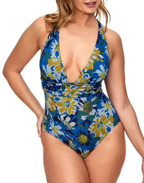 ADORE ME Monroe Floral One-piece Swimsuit - Floral Green