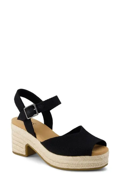 Toms Isla Peep Toe Sandal - Black