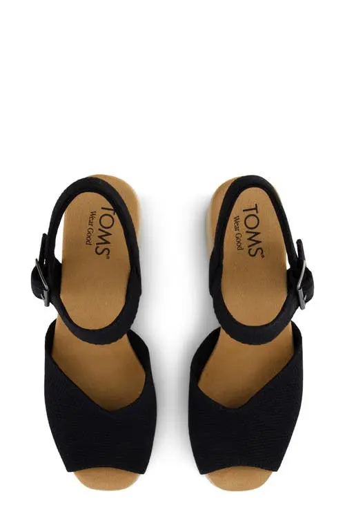 Toms Isla Peep Toe Sandal - Black