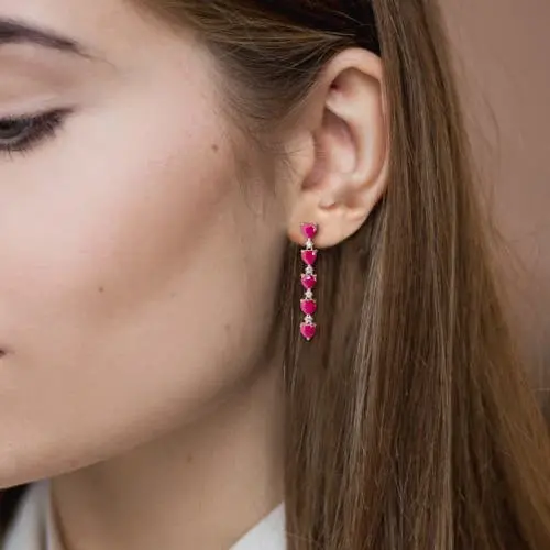 JULIANNA B. Diamond Heart Drop Earrings