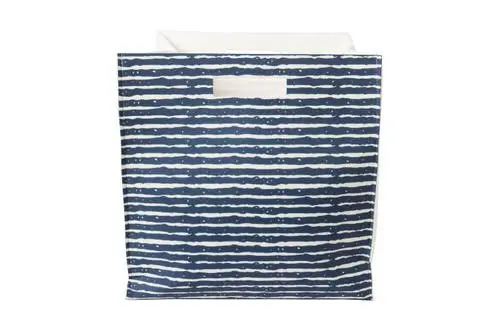 DANCE HAPPY Lines Felt Storage Bin - Navy