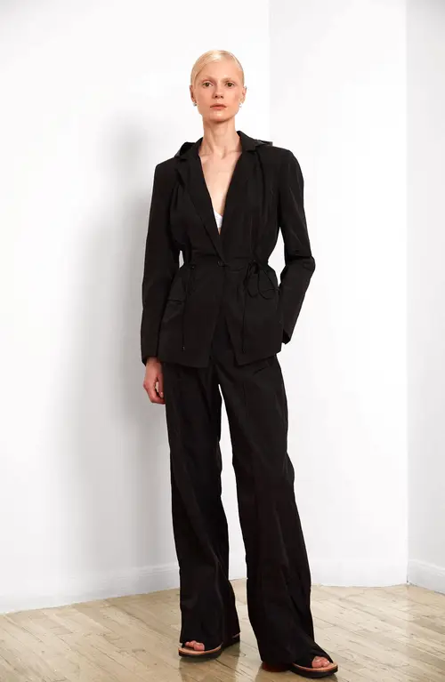 Caalo Water-resistant Travel Blazer - Black