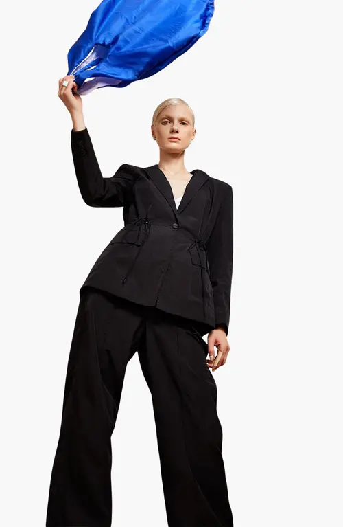 Caalo Water-resistant Travel Blazer - Black