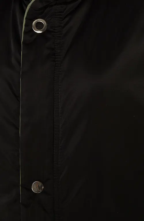 Caalo Reversible Satin Down Coat - Black / Olive