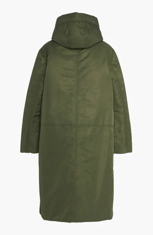 Caalo Reversible Satin Down Coat - Black / Olive