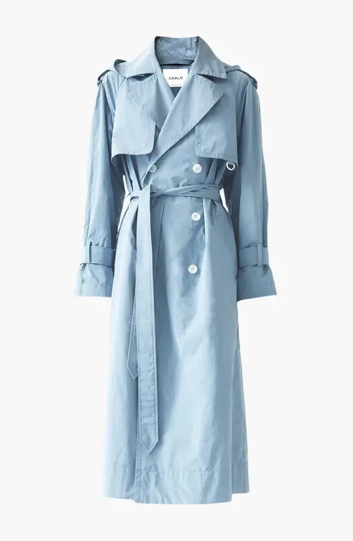 Caalo Water-resistant Hooded Trench Coat