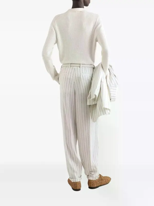 Dolce & Gabbana Striped Trousers - White